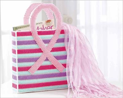 "Ribbon Tote" | Plastic Canvas Pattern