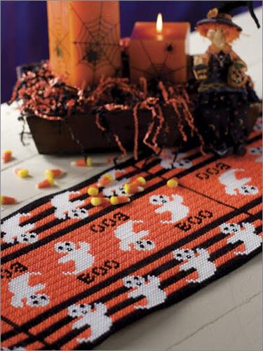"Boo Table Runner" | Plastic Canvas Pattern