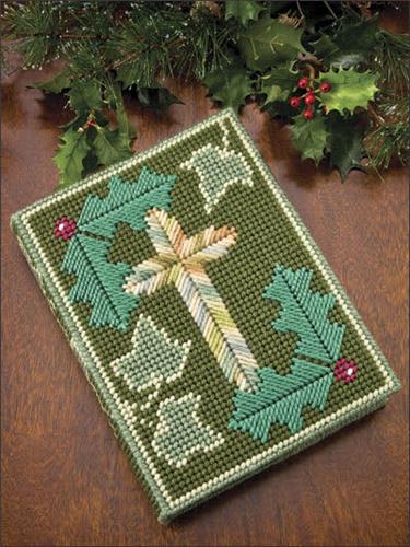 "Christmas Bible Cover" | Plastic Canvas Pattern