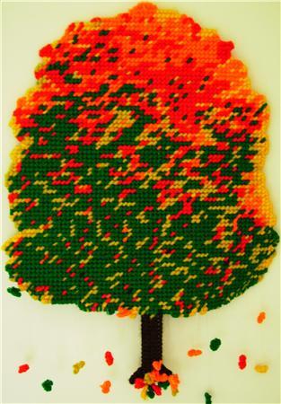 "Autumn Tree" | Plastic Canvas Pattern