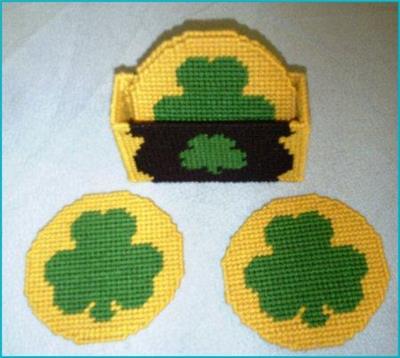 "Gold Coin Coaster Set" | Plastic Canvas Pattern