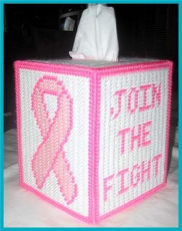 "Breast Cancer Awareness Tissue Box Cover"