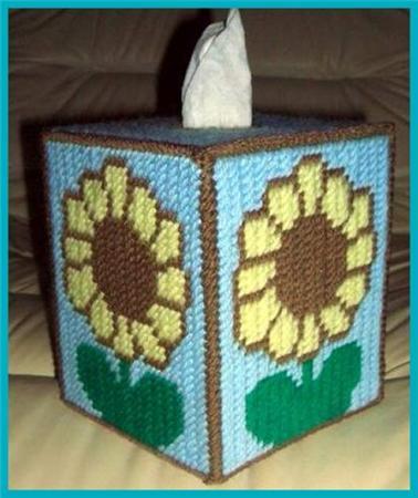 "Sunflower Tissue Box Cover"