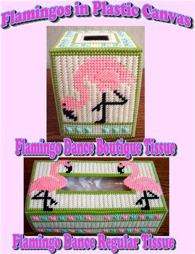 "Flamingos in Plastic Canvas"