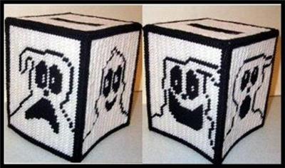 "Halloween Ghosts Tissue Box Cover"