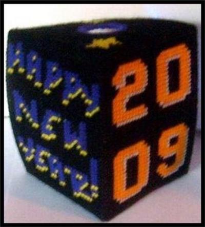 "New Years Tissue Box Cover"