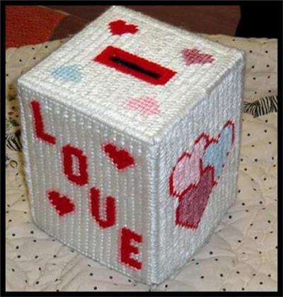 "Valentine's Tissue Box Cover"