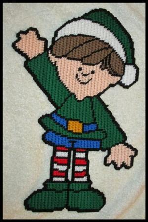 "Boy Elf" | Plastic Canvas Pattern