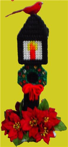 "Holiday Lamp Post" | Plastic Canvas Pattern
