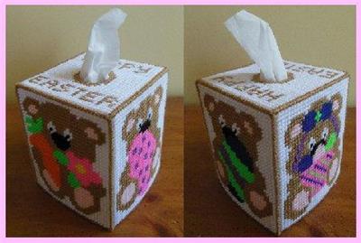"Easter Teddy Tissue Box Cover"