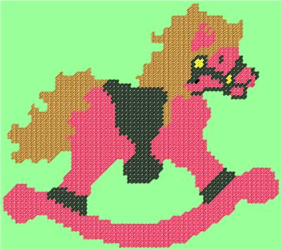 "Baby's Rocking Horse" | Plastic Canvas Pattern