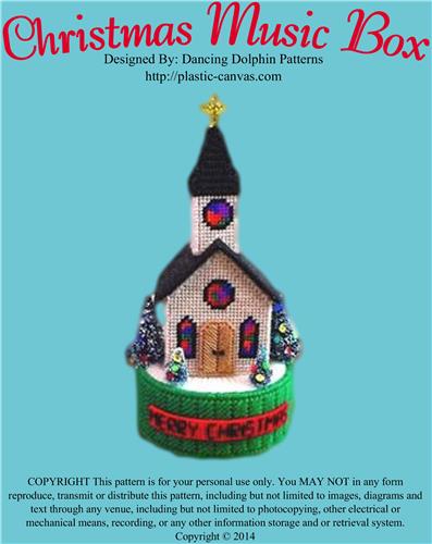 "Christmas Music Box" | Plastic Canvas Pattern