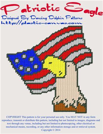 "Patriotic Eagle" | Plastic Canvas Pattern
