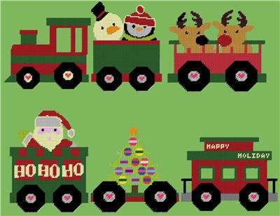 "Christmas Train" | Plastic Canvas Pattern