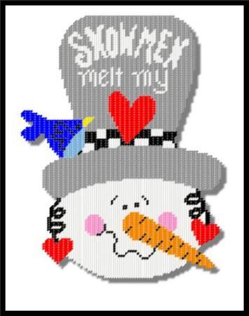 Snowmen Melt My Heart | Plastic Canvas Pattern