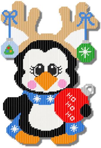 "Holiday Penguin Reindeer" | Plastic Canvas Pattern