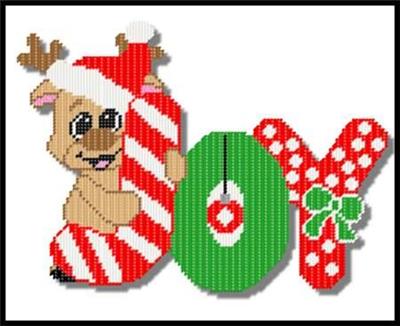 "Reindeer Fun Joy" | Plastic Canvas Pattern