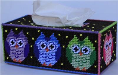 "Colorful Owl Long Tissue Topper"