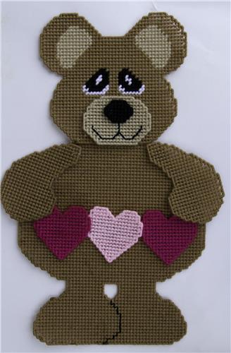 "Teddy Bear and Hearts Wall Hanging"