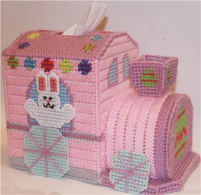 "Easter Train Tissue Topper"