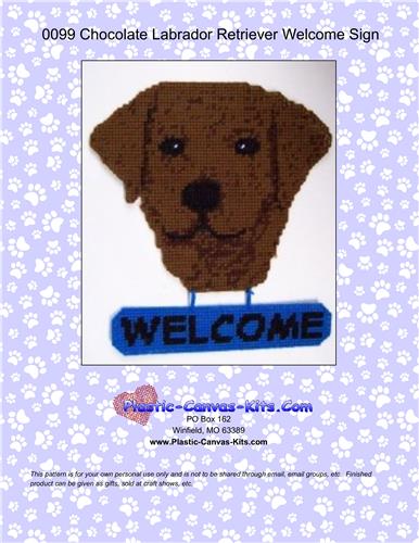 "Chocolate Labrador Retriever Welcome Sign"