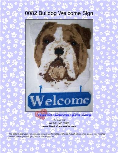 "Old English Bulldog Welcome Sign"