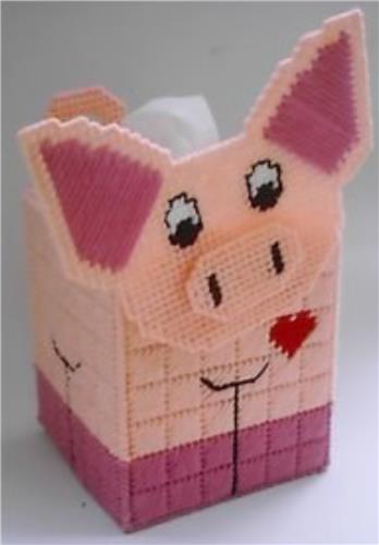 "Pig Tissue Topper" | Plastic Canvas Pattern