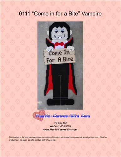 "Come in for a Bite" Halloween Vampire