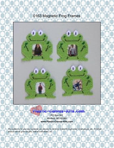 "Magnetic Frog Frame" | Plastic Canvas Pattern