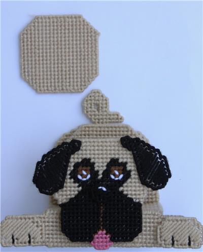 "Pug Coaster Set" | Plastic Canvas Pattern