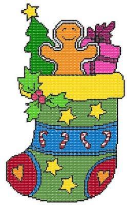 "Stocking Full Of Treats" | Plastic Canvas Pattern