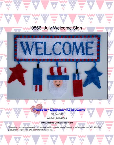 "July/Patriotic Welcome Sign"