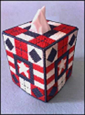 "Patchwork Americana Tissue Topper"