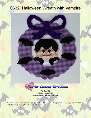 "Halloween Wreath with Vampire"