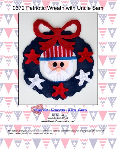 "Patriotic Wreath with Uncle Sam"