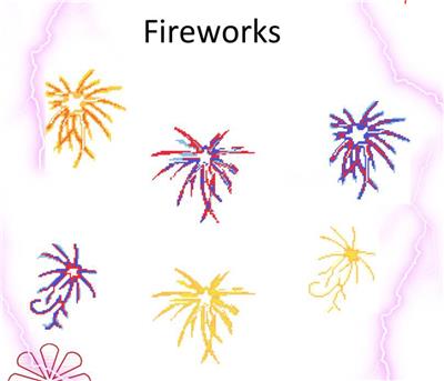 "FireWorks" | Plastic Canvas Pattern