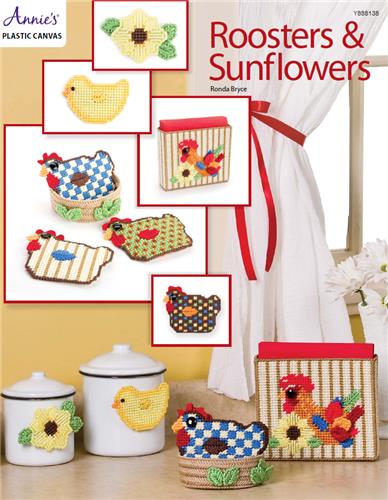 "Roosters & Sunflowers" | Plastic Canvas Pattern